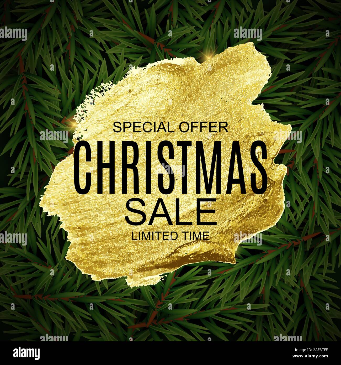 Christmas and New Year Sale Background, Discount Coupon Template ...