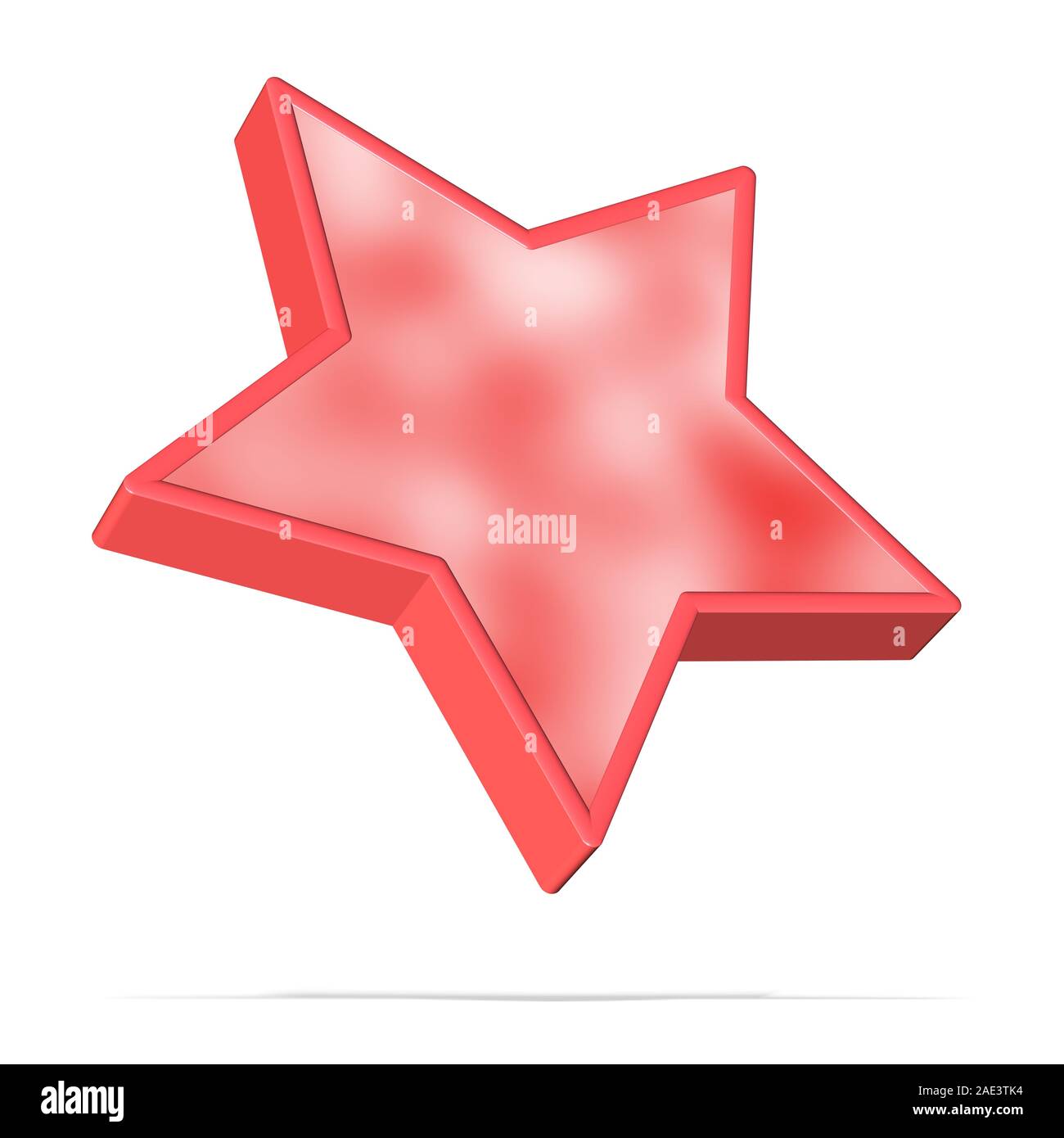 Falling red star in front of white background Stock Photo - Alamy