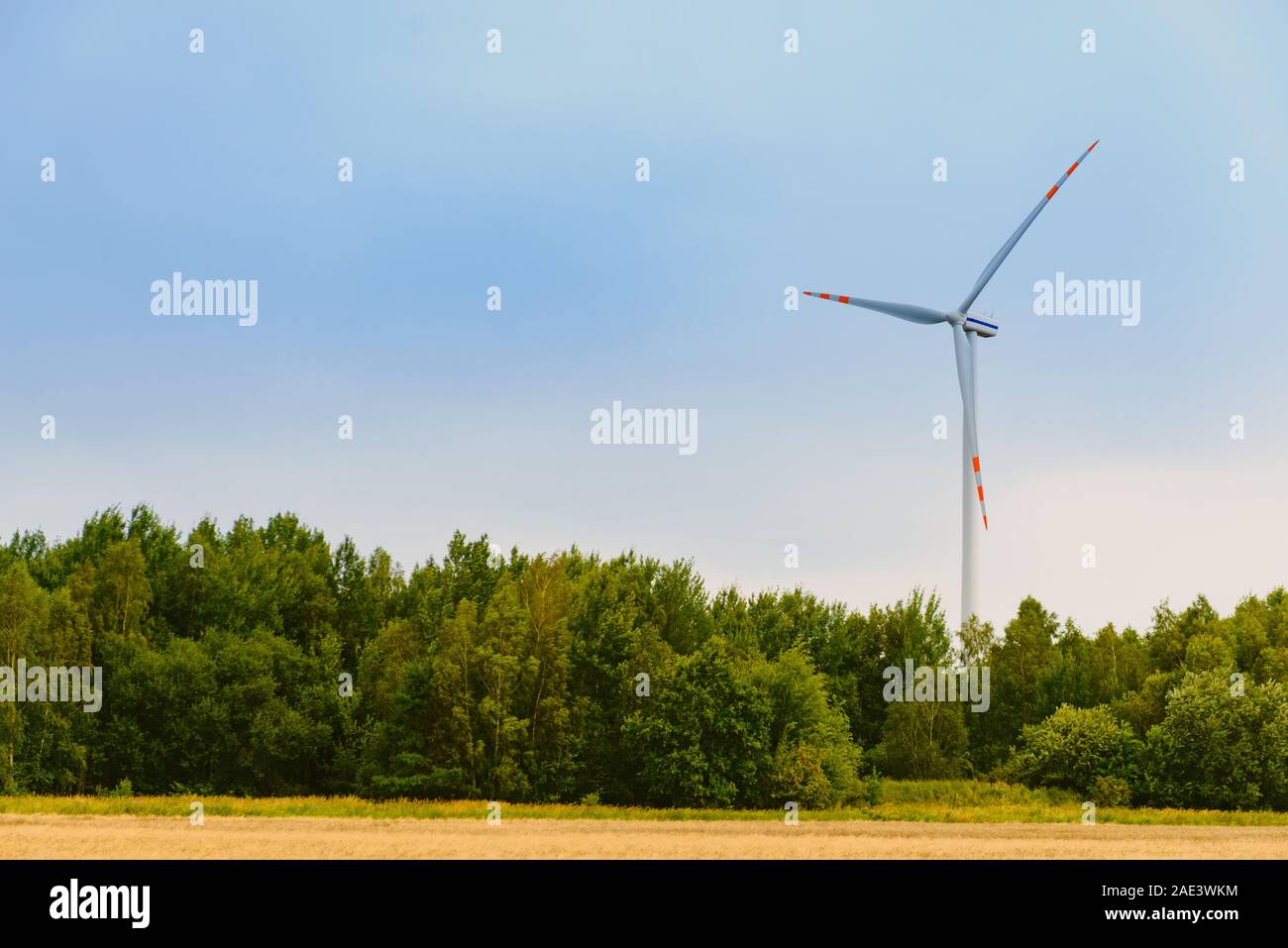 Windturbine. Eco power renewable energy production from wind. Windmill ...