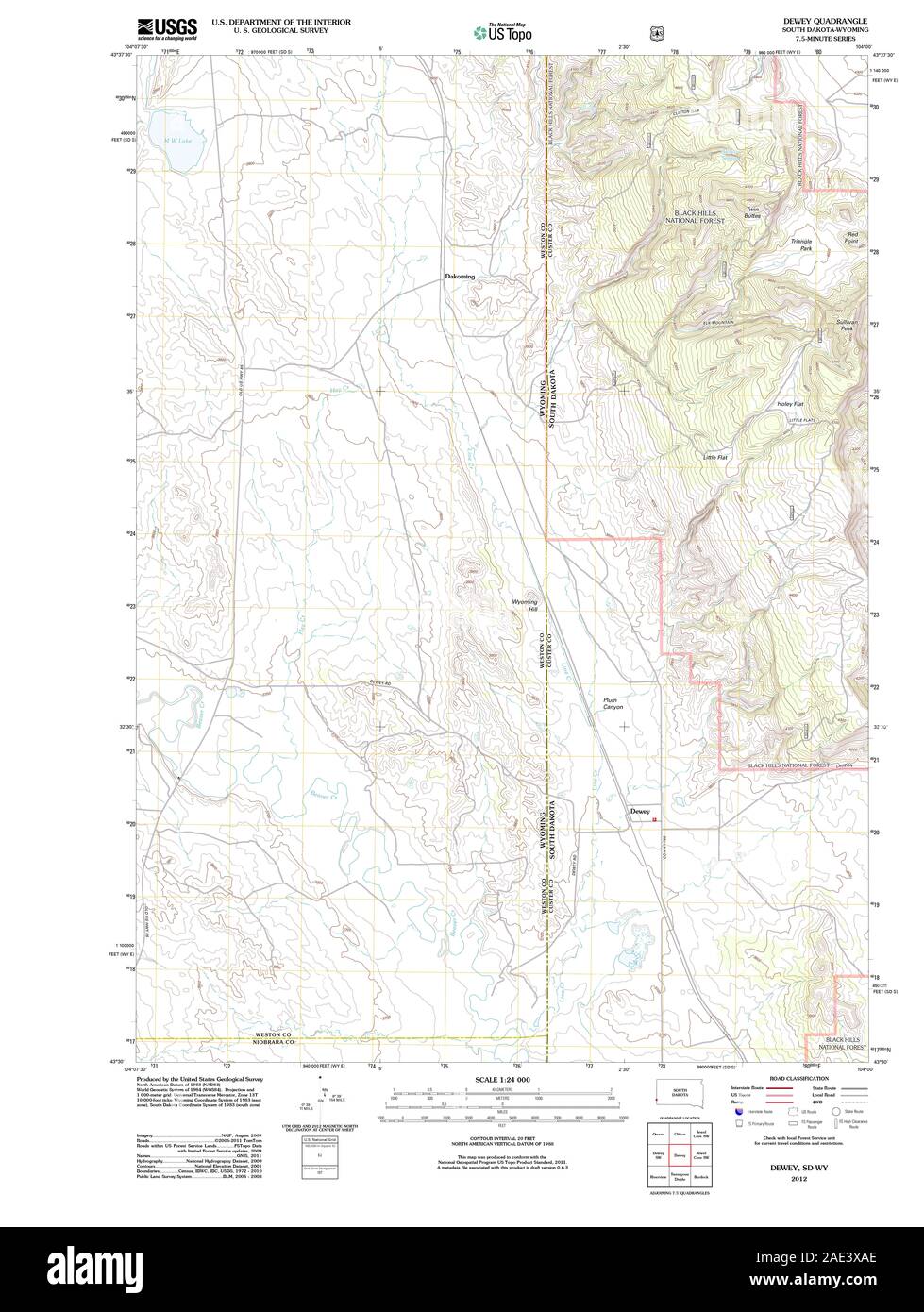 Map of dewey Cut Out Stock Images & Pictures - Alamy