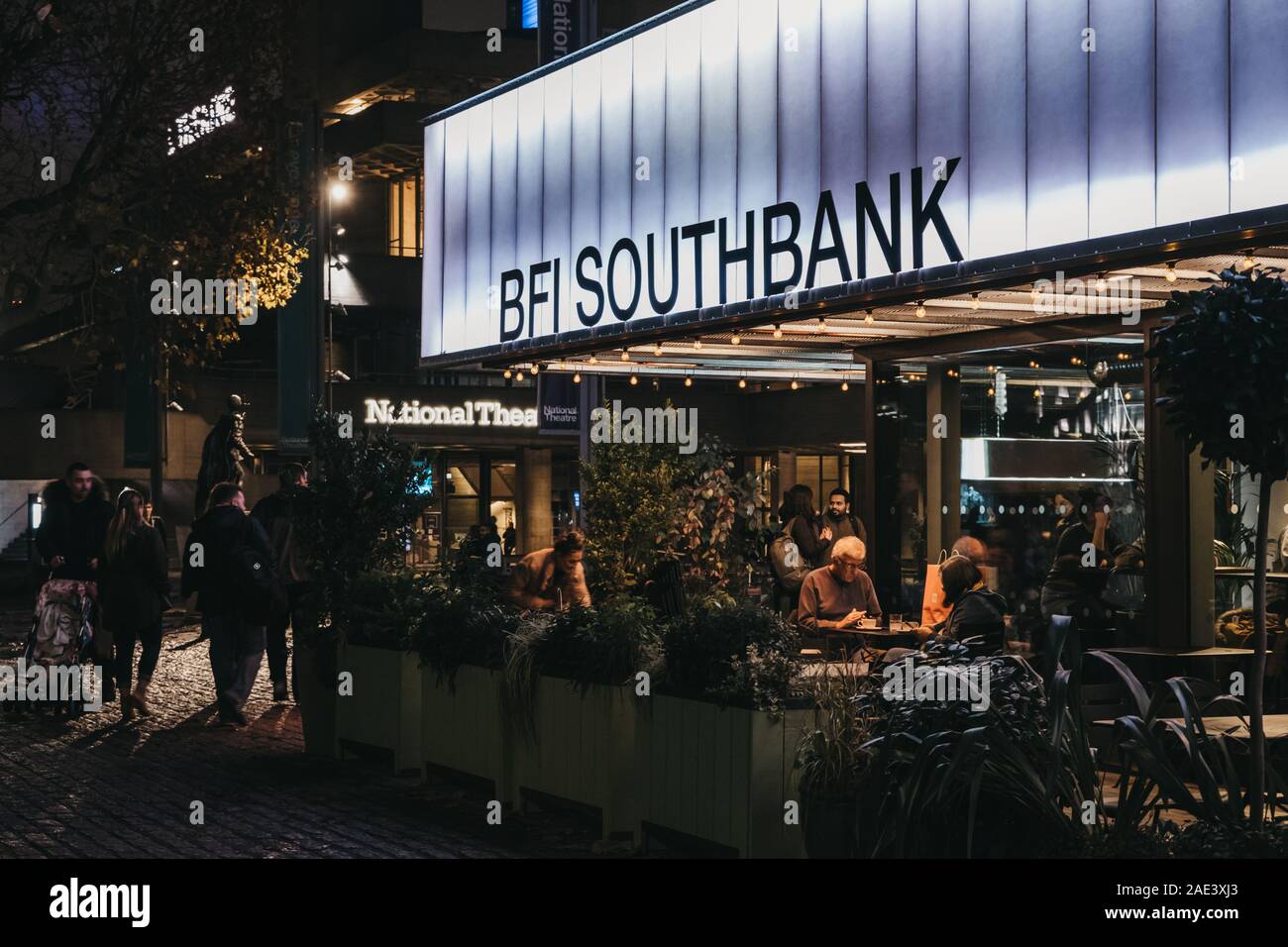 London, UK - November 24, 2019: Facade of BFI Southbank, the leading ...