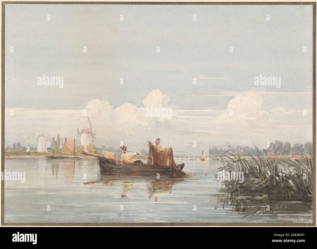 David Cox's painting depicts the Thames at Battersea from 1824, showing ...
