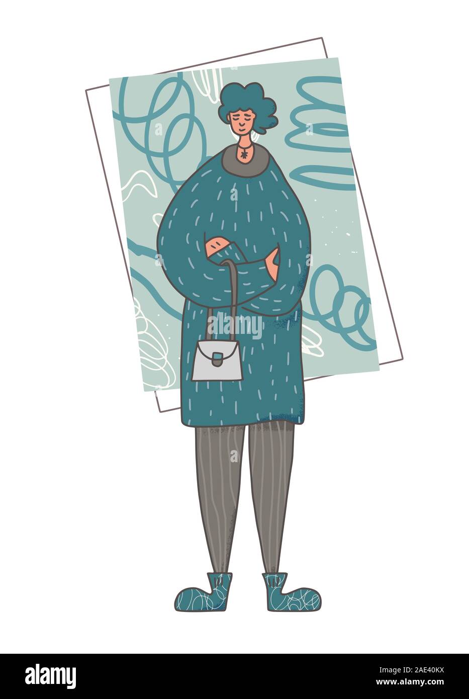 Fancy girl standing isolated on white background. Snappy dressed woman ...