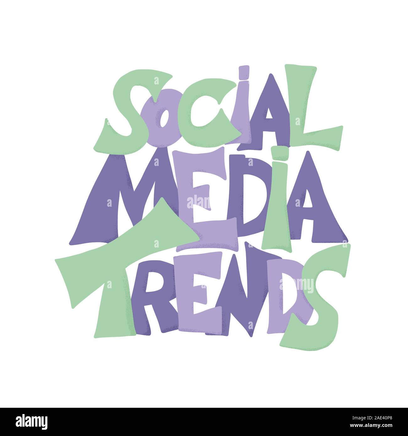 Social media trends quote. Hand drawn message. Stylized title. Vector ...