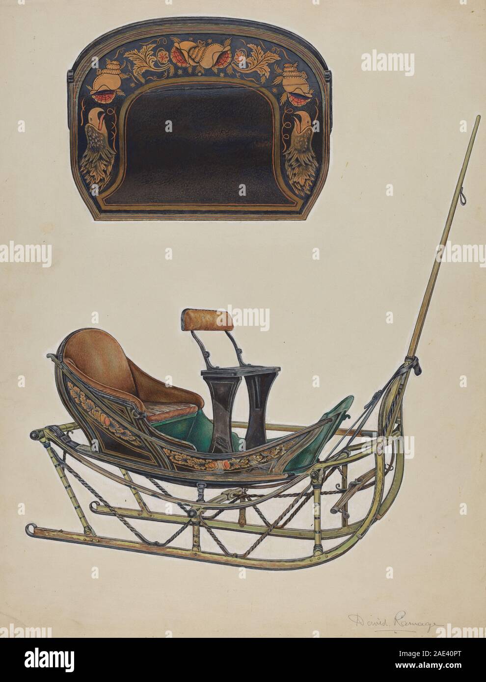 Sleigh; 1935/1942 David Ramage, Sleigh, 1935-1942 Stock Photo - Alamy