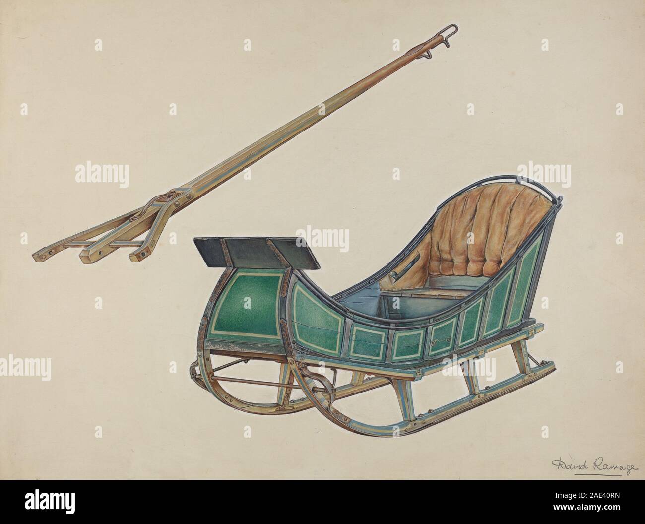 Sleigh; 1935/1942 David Ramage, Sleigh, 1935-1942 Stock Photo - Alamy