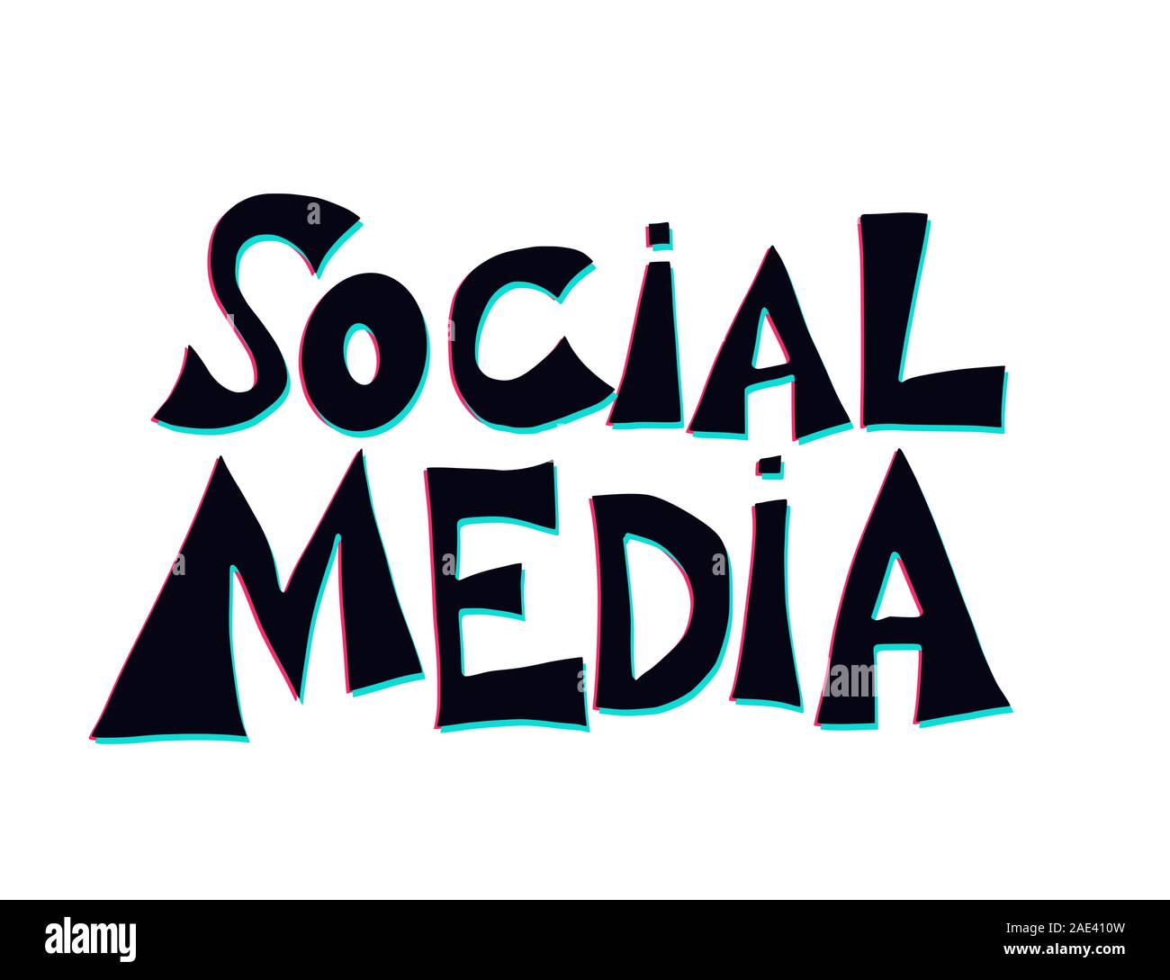Social media quote. Hand drawn message. Stylized title. Vector ...