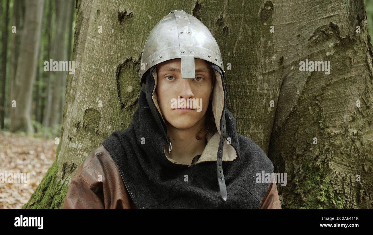 Portrait of Medieval Male Viking Warrior Stock Photo - Alamy