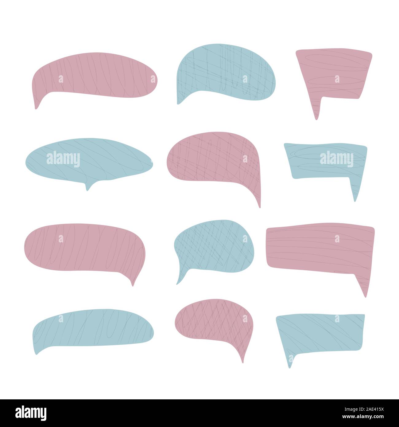 Speech bubbles set isolated on white background. collection of ballons ...