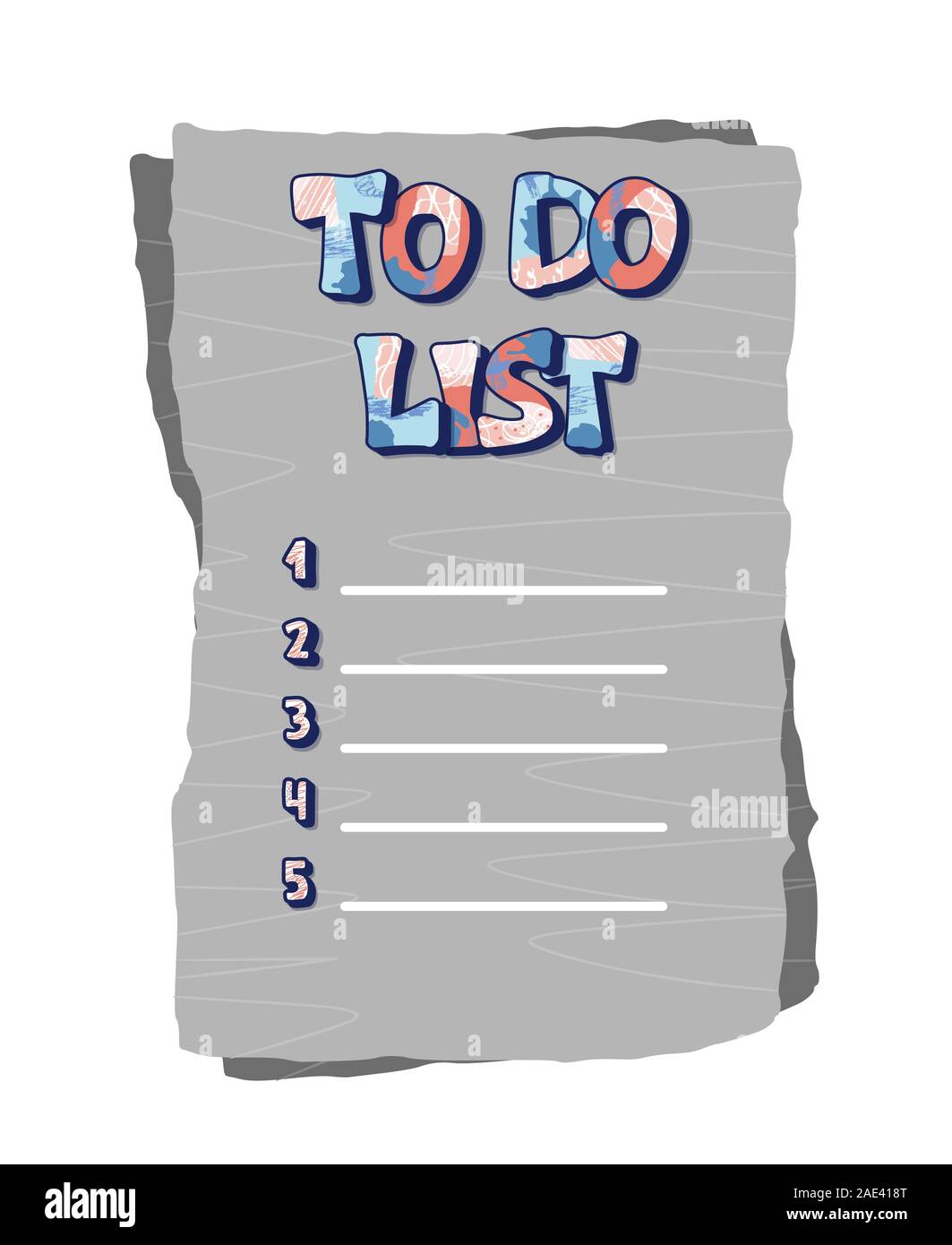 To do list template. Hand drawn reminder blank with copy space for text ...