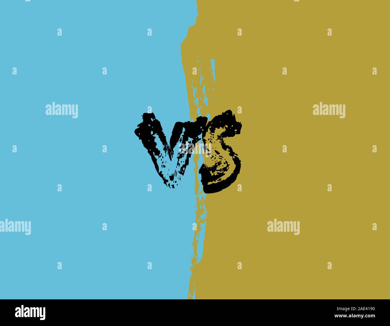 VS screen. Versus sign on divided background. Decorative battle cover ...