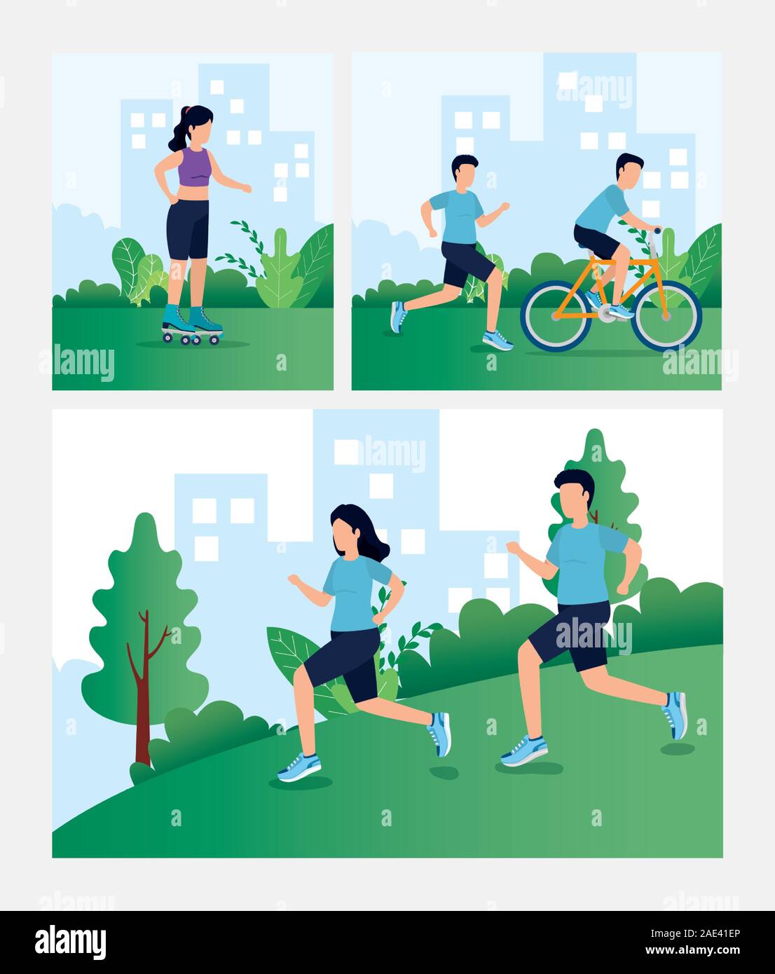 People and healthy lifestyle concept vector design Stock Vector Image ...