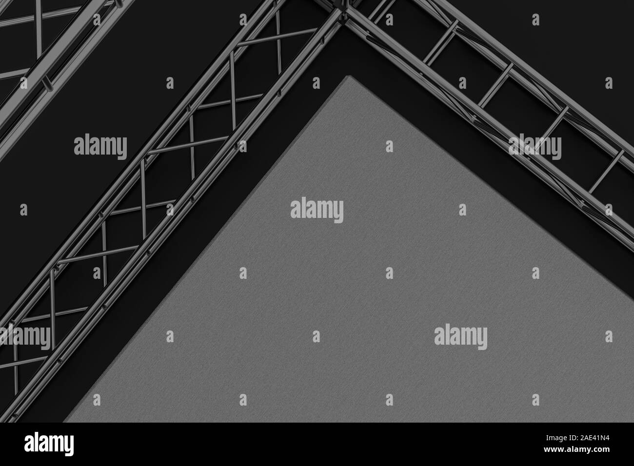 Steel reinforcement with dark background, 3d rendering. Computer ...