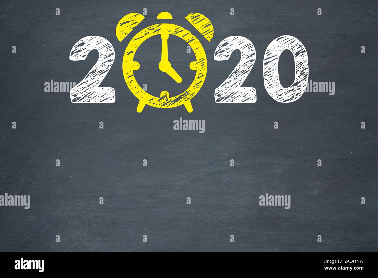 New year concepts 2020 countdown clock on blackboard Stock Photo - Alamy