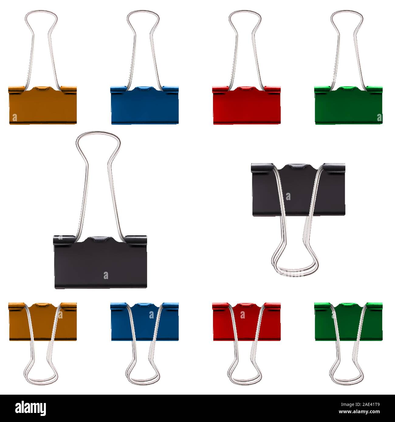 Yellow metal clamp Stock Vector Images - Alamy