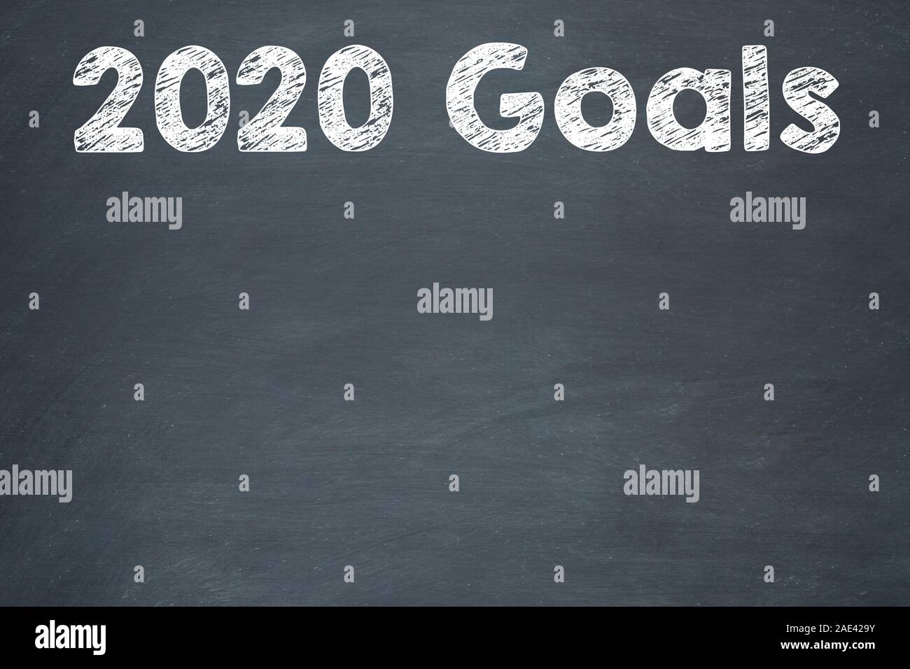 New Year 2020 Goals on Blackboard Background. 2020 Resolutions on ...