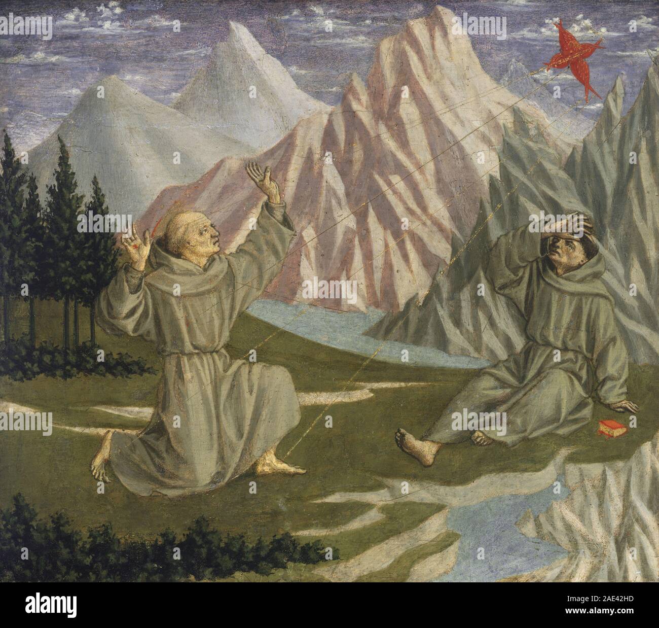 A circa 1445-1450 artwork by Domenico Veneziano depicting Saint Francis ...