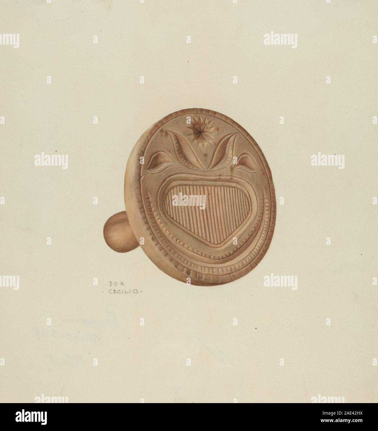 Buttermold; circa 1939 date Don Cecilio, Buttermold, c 1939 Stock Photo ...