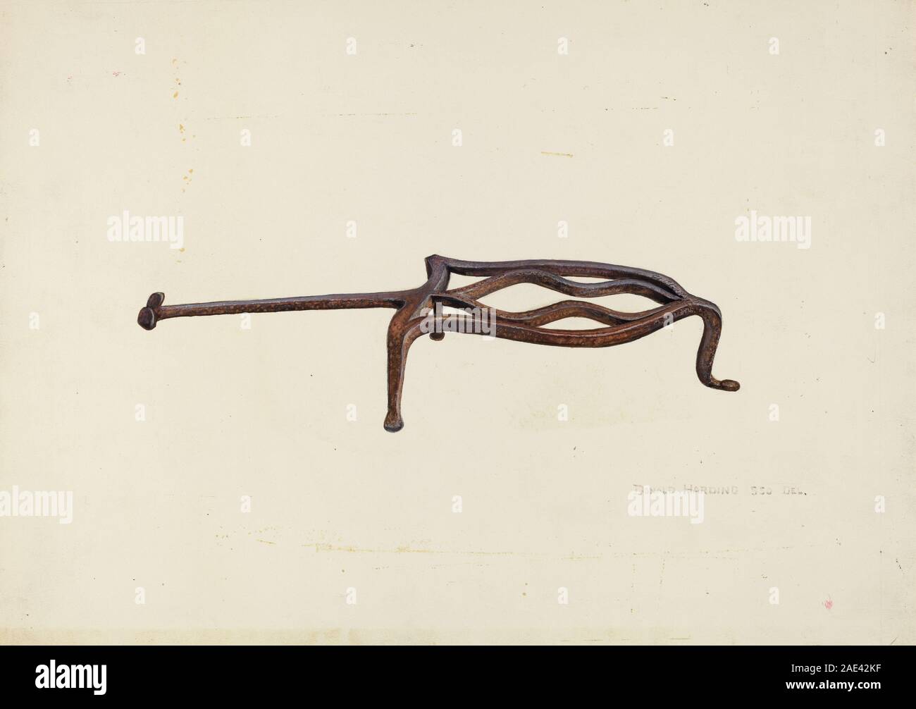 Flat Iron Holder; circa 1940 date Donald Harding, Flat Iron Holder, c ...