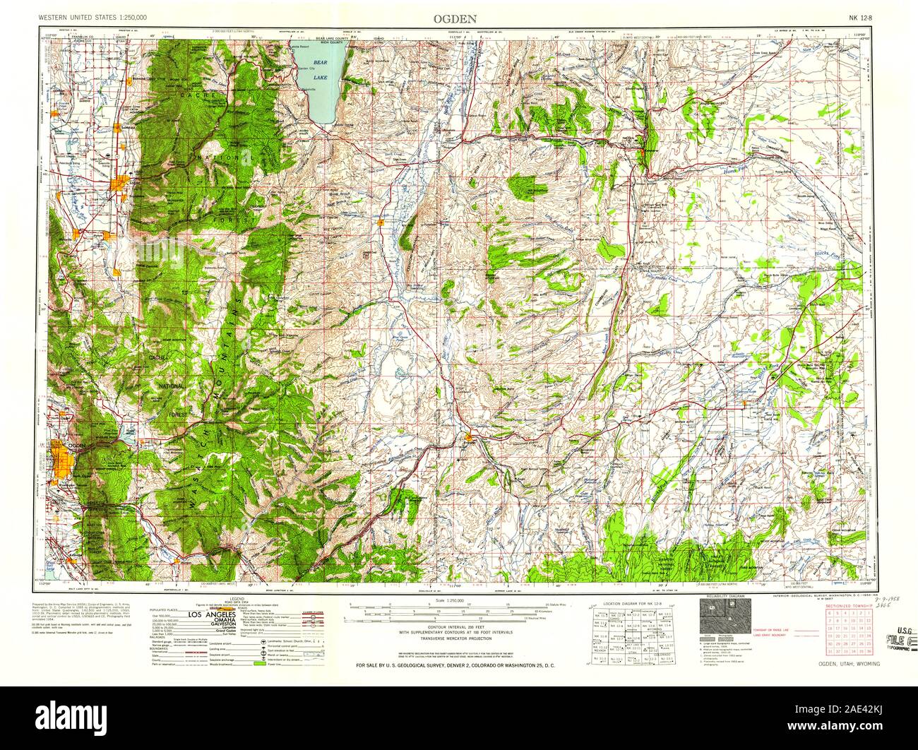 Map of ogden Cut Out Stock Images & Pictures - Alamy