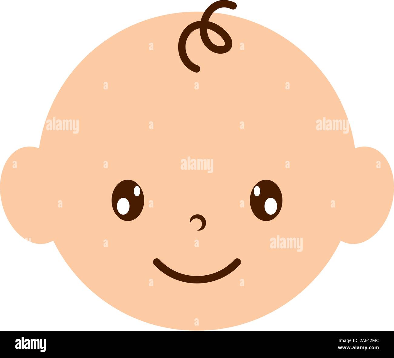 cute little baby boy head character Stock Vector Image & Art - Alamy