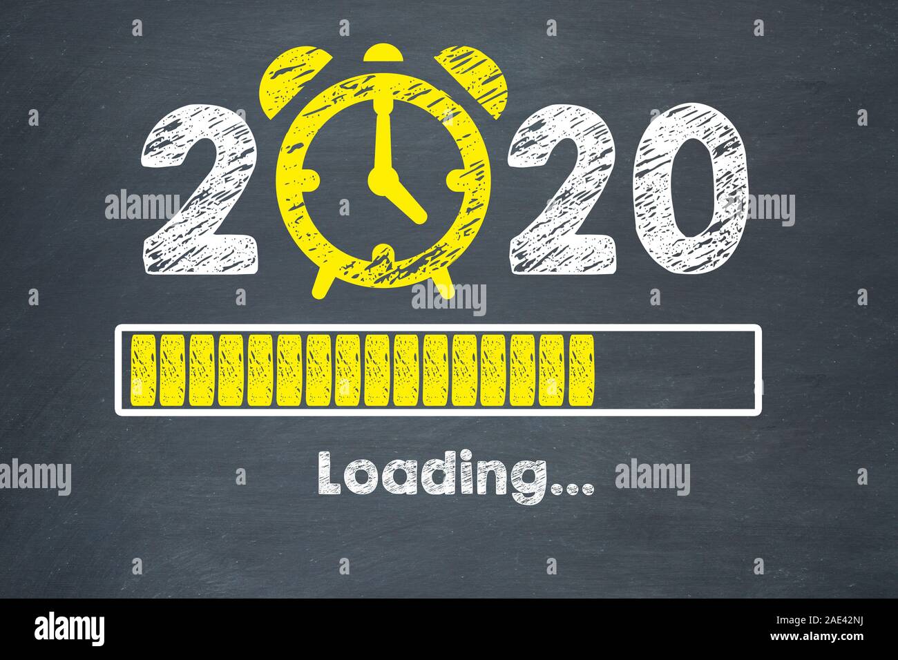 New year concepts 2020 countdown clock on blackboard Stock Photo - Alamy