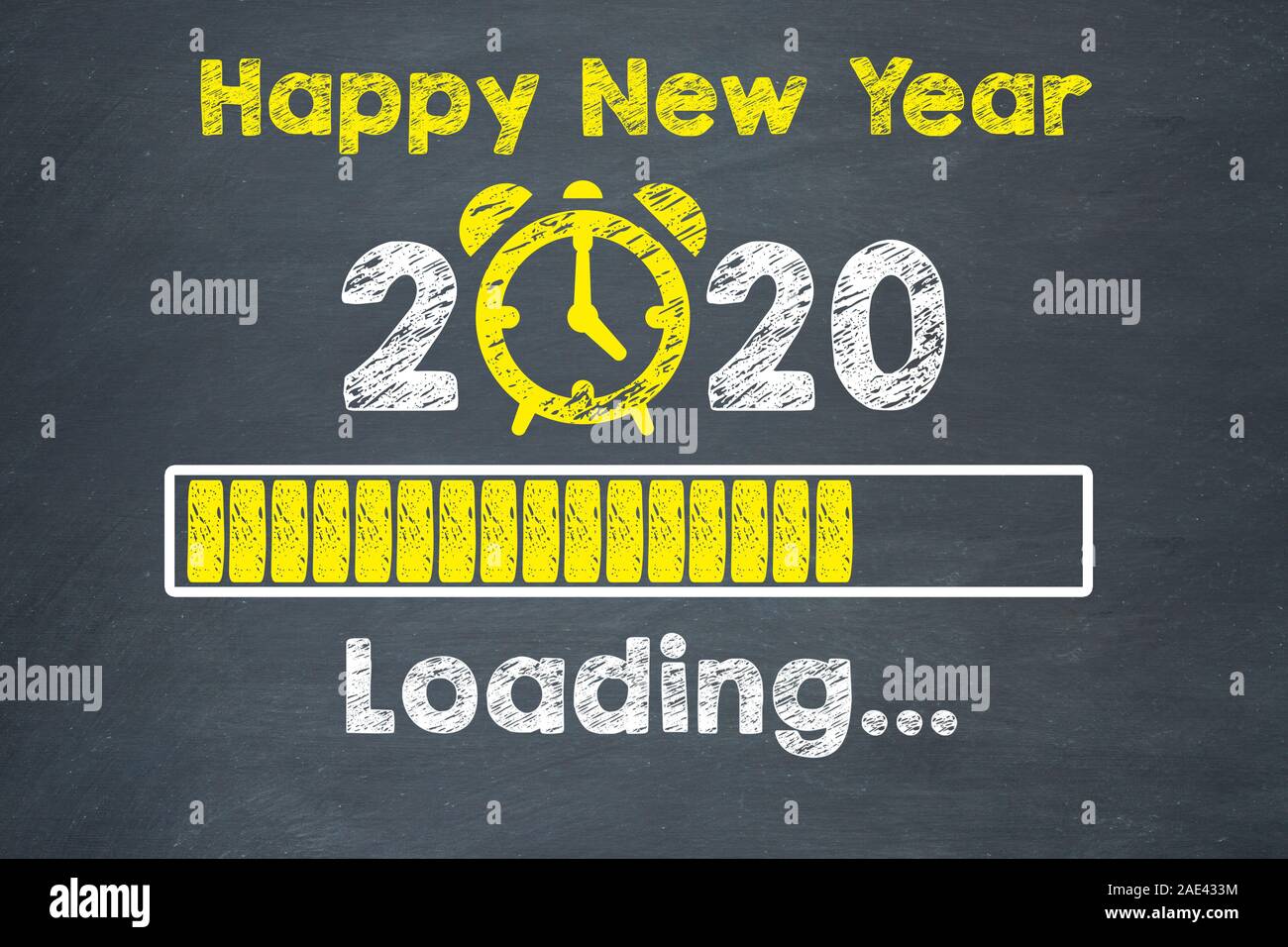 New year concepts 2020 countdown clock on blackboard Stock Photo - Alamy