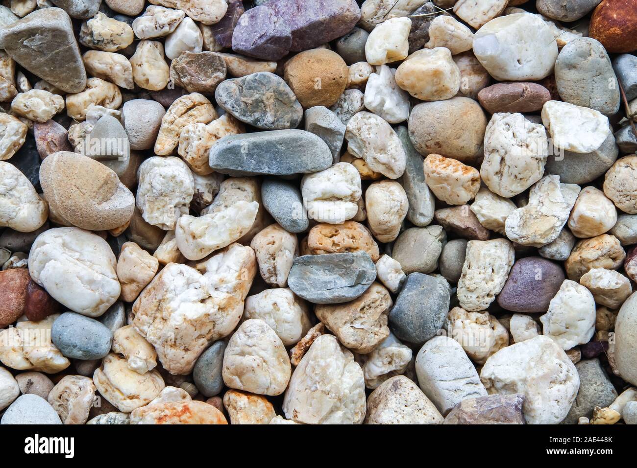 Stones and pebbles used as the decoration in the garden Stock Photo - Alamy