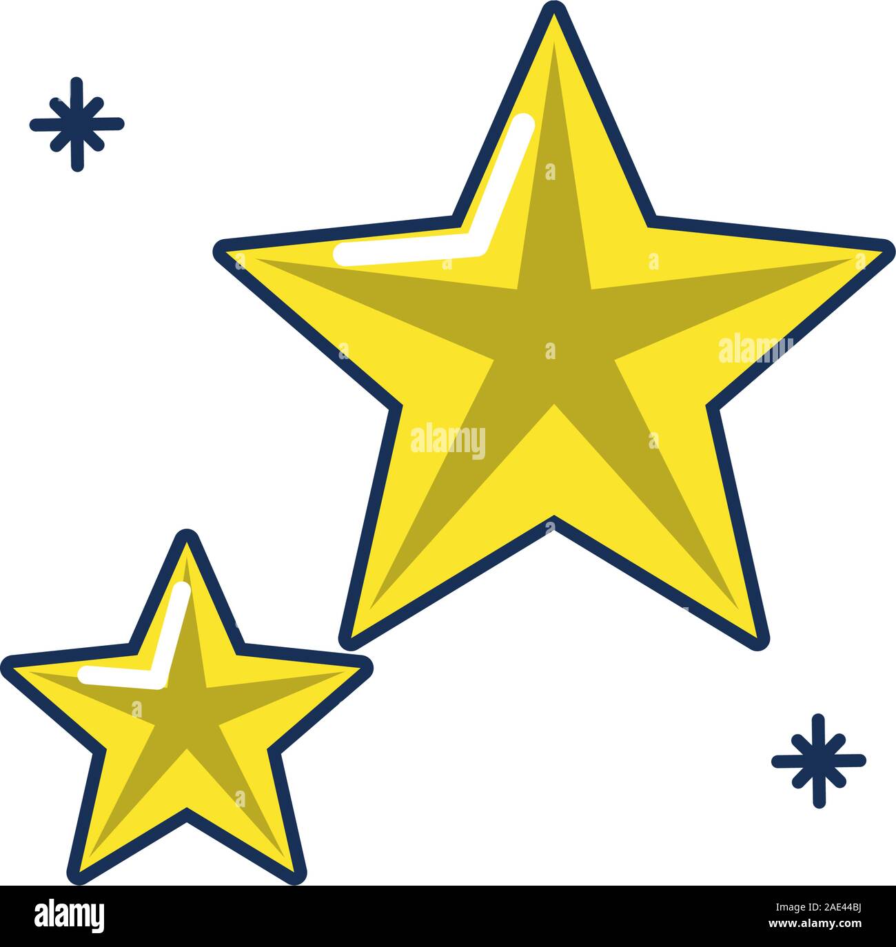 stars galaxy astrology moon line and fill image vector illustration ...