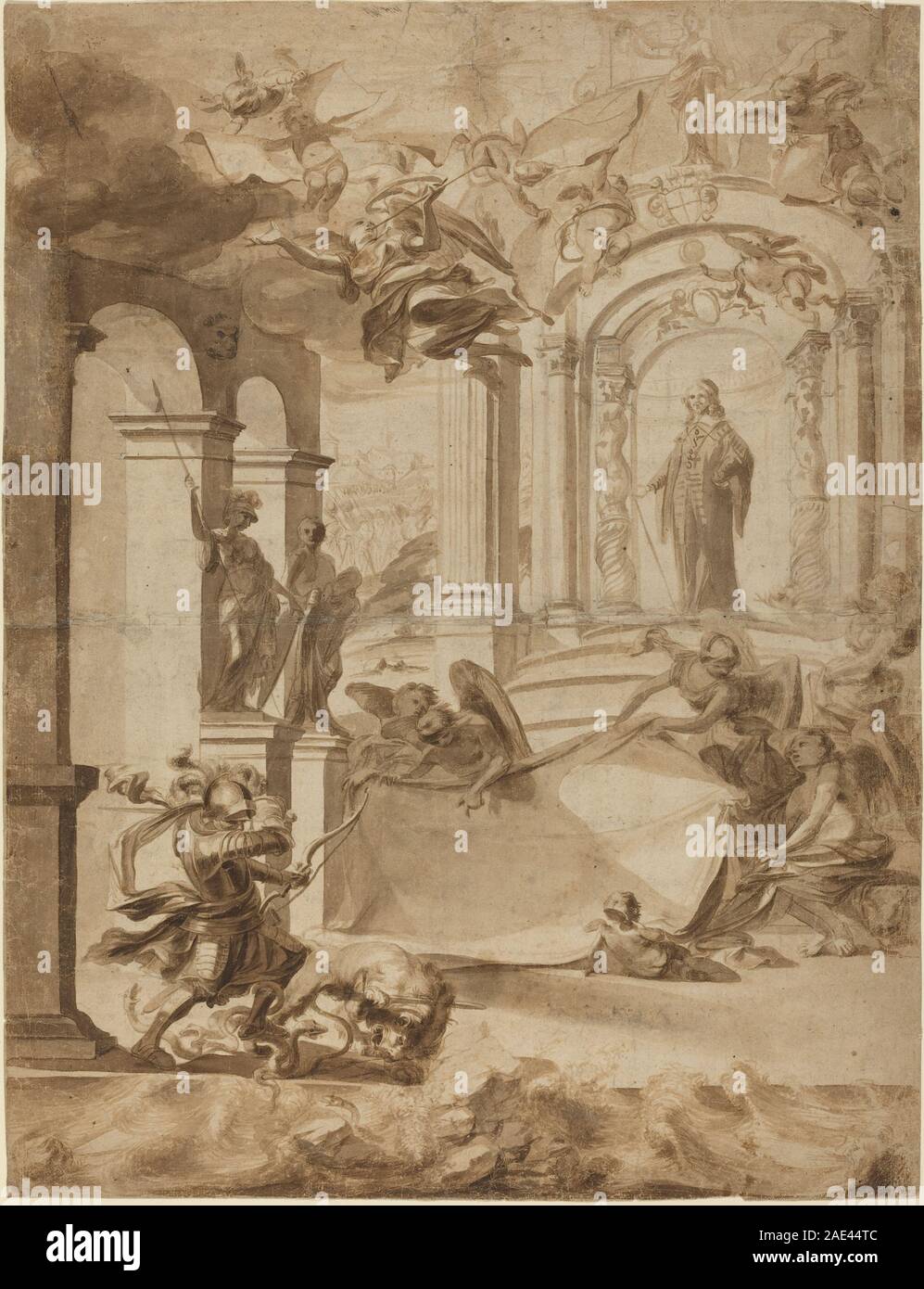 Allegory in Honor of a Gentleman, 3rd quarter of the 17th century Dutch ...