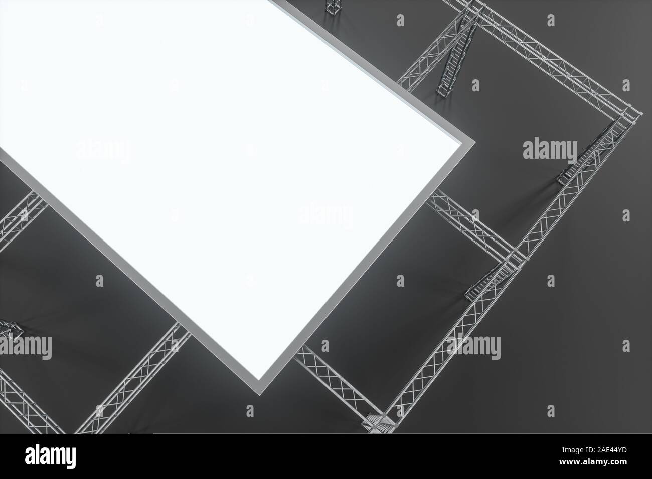 Steel reinforcement with dark background, 3d rendering. Computer ...