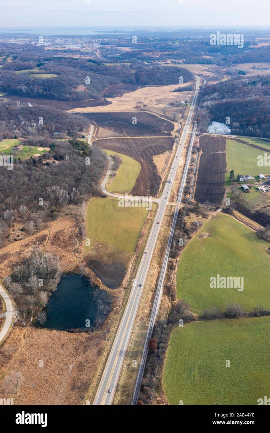 Aerial view of rural dane county hi-res stock photography and images ...