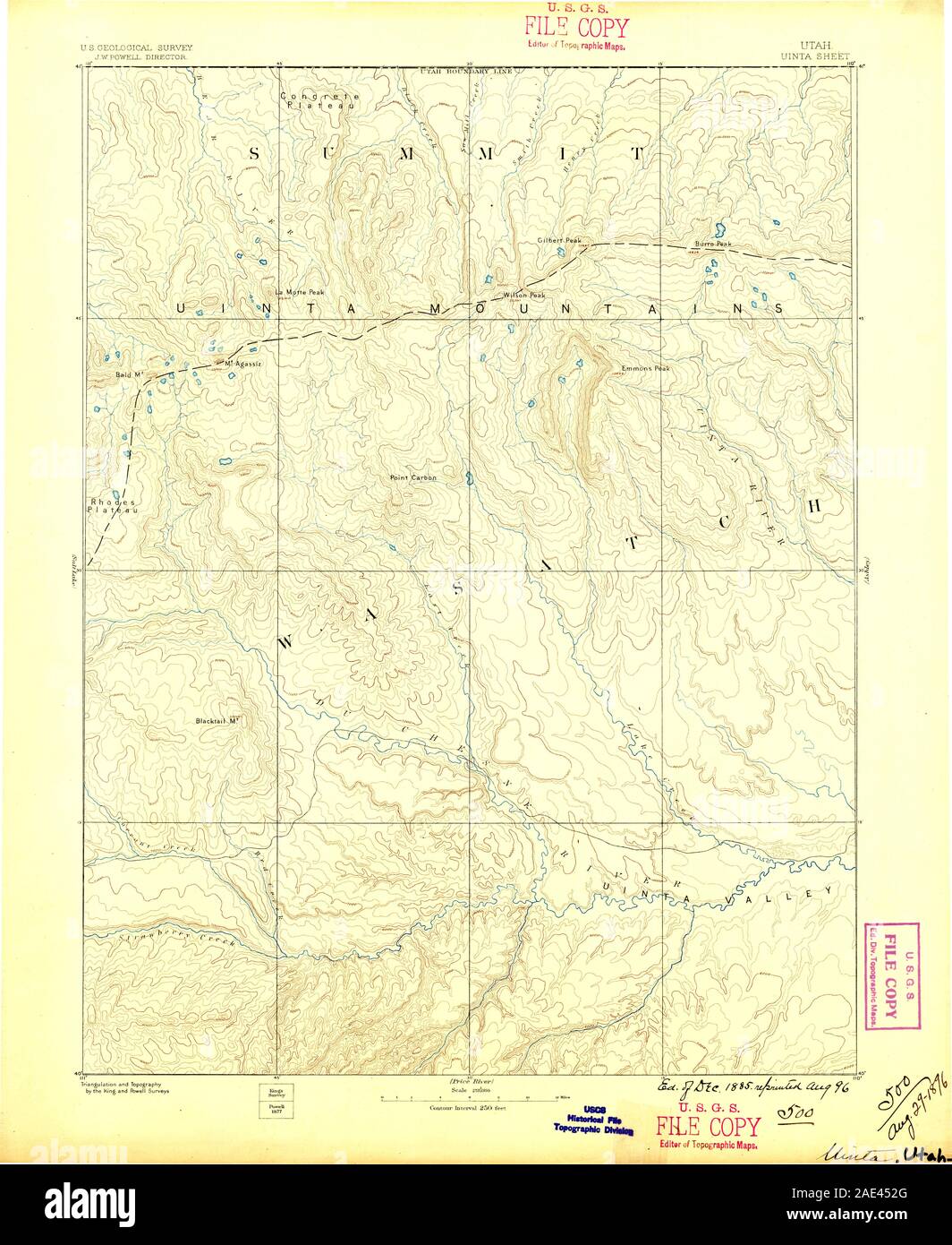 Map of uinta hi-res stock photography and images - Alamy