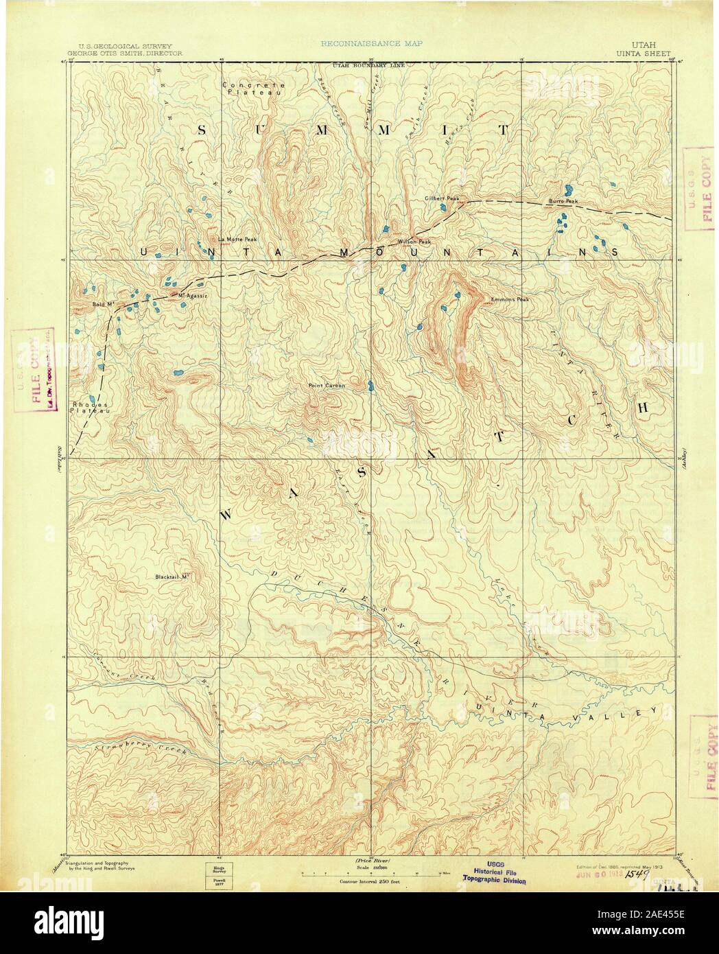 Map of uinta hi-res stock photography and images - Alamy