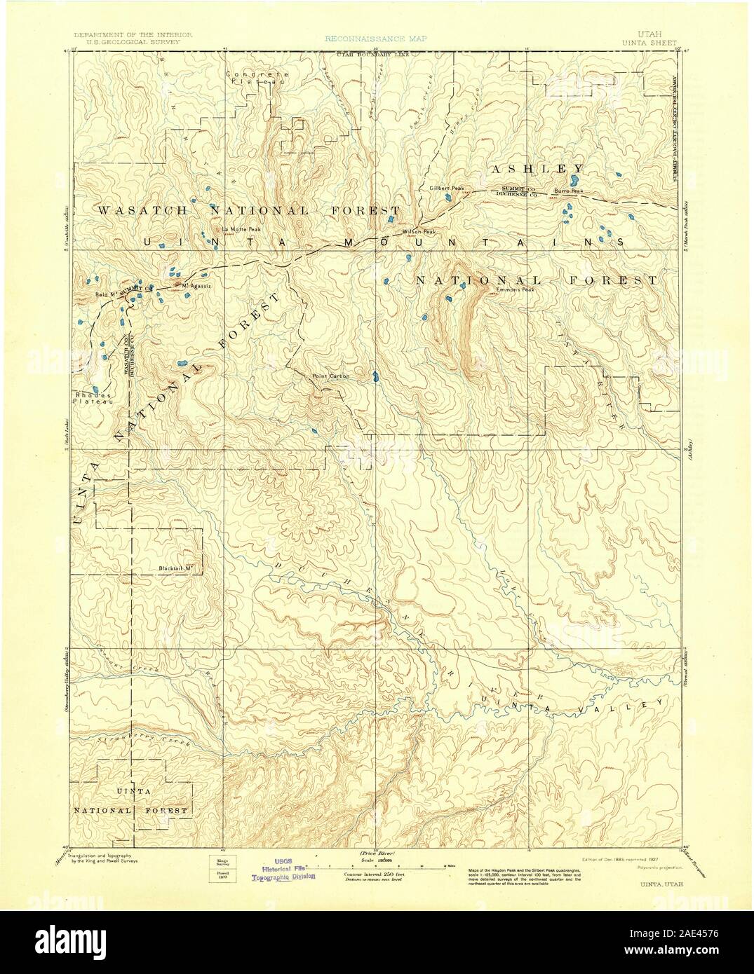 Map of uinta hi-res stock photography and images - Alamy