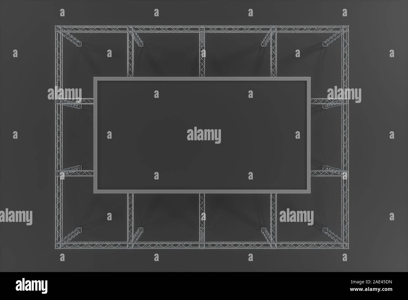 Steel reinforcement with dark background, 3d rendering. Computer ...