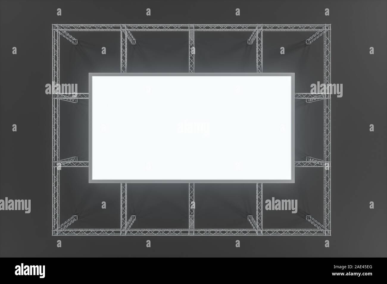 Steel reinforcement with dark background, 3d rendering. Computer ...