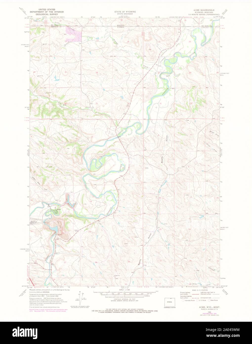 Map of acme hi-res stock photography and images - Alamy