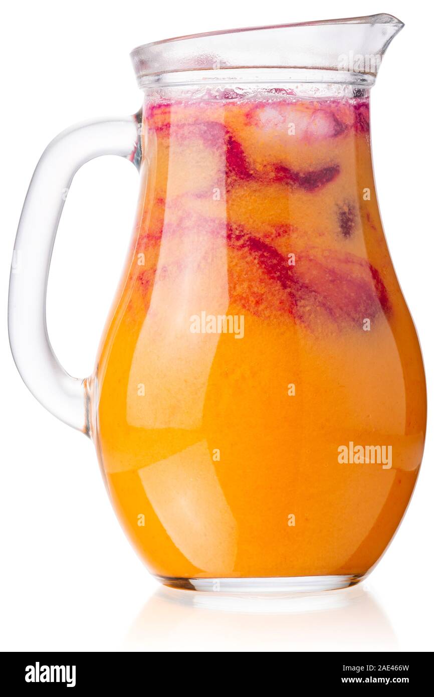 Pitcher of mixed vegetable or fruit smoothie or freshly pressed juice ...