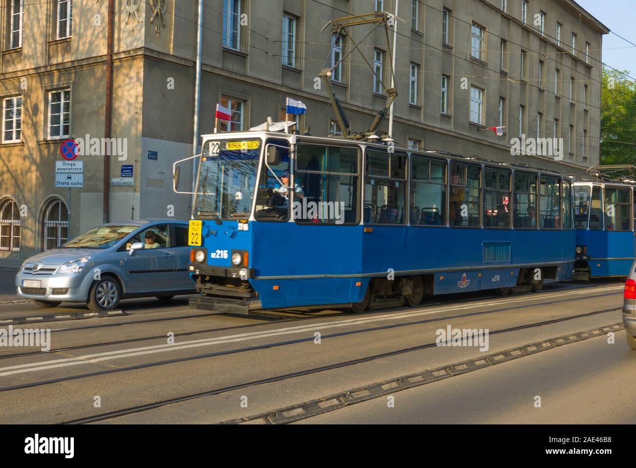 Public Transit Tram Krakow Poland European Union Eastern Europe City ...