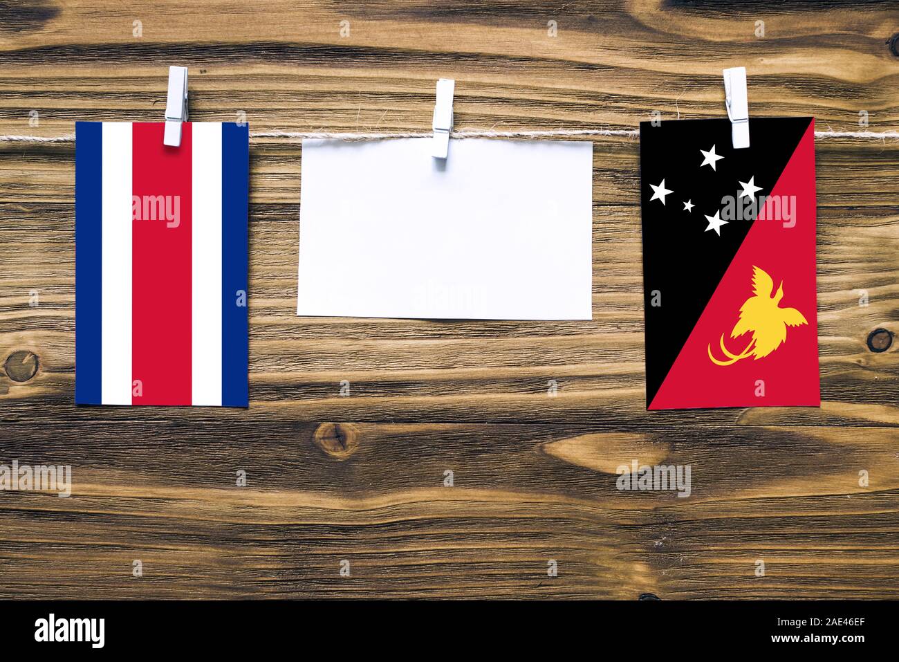 Costa rica papua new guinea flag hi-res stock photography and images ...
