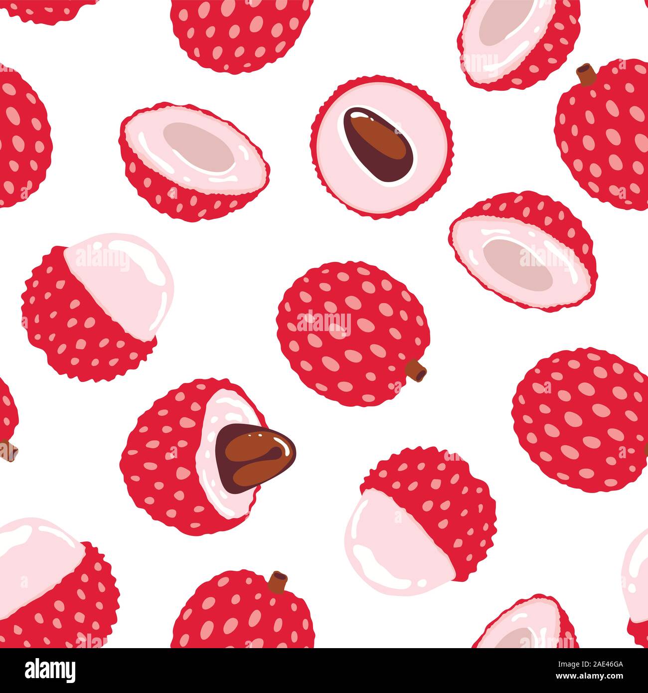 Whole lychee Stock Vector Images - Alamy