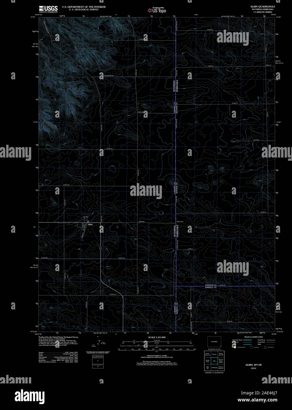 Map of albin hi-res stock photography and images - Alamy