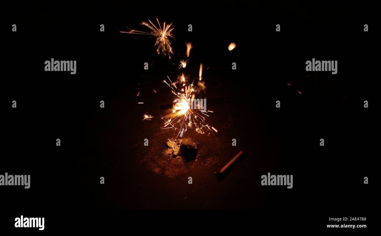 Beautiful Diwali Glowing Firecracker, fire of cracker explosion Stock ...