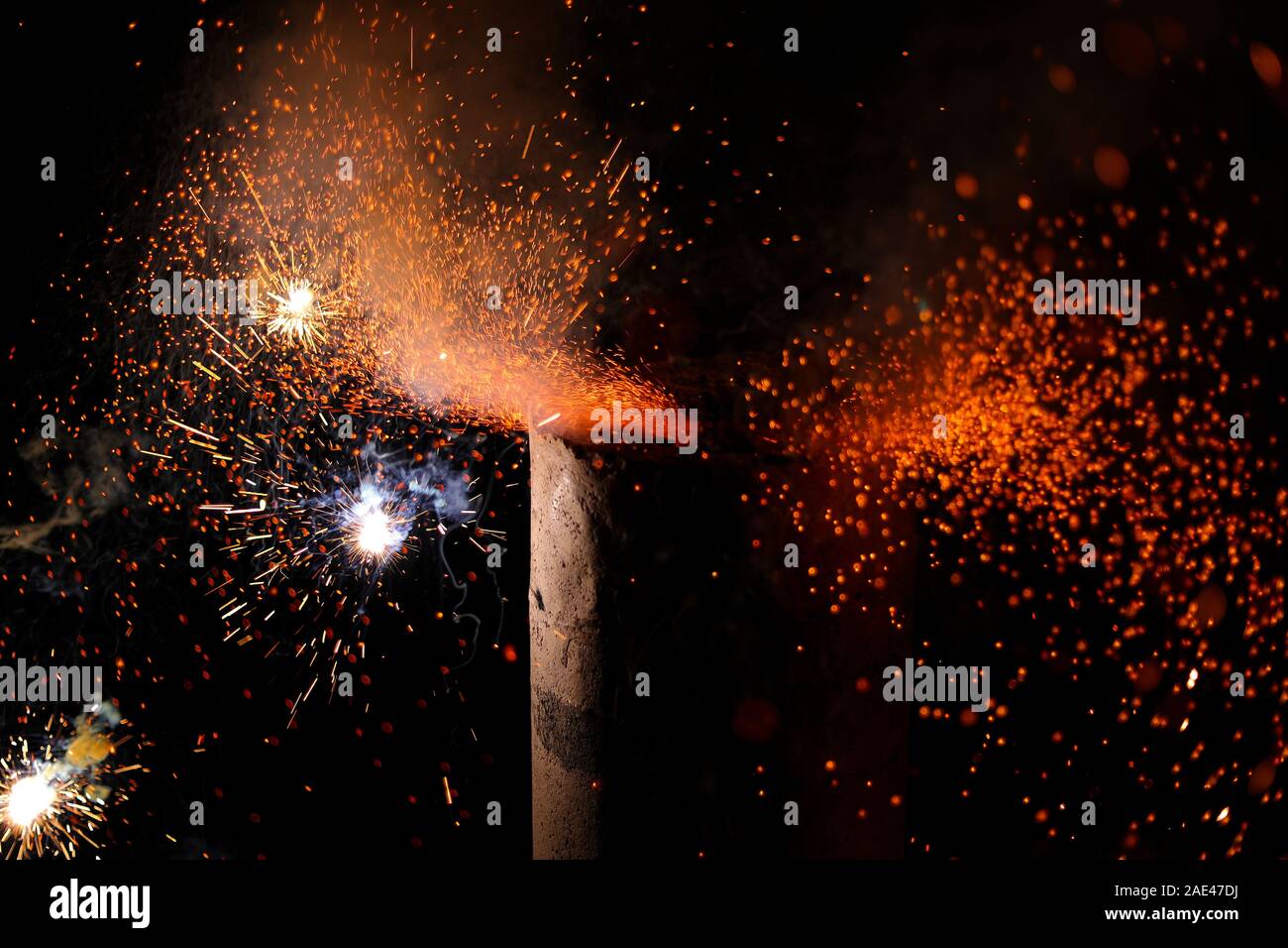 Beautiful Diwali Glowing Firecracker, fire of cracker explosion Stock ...