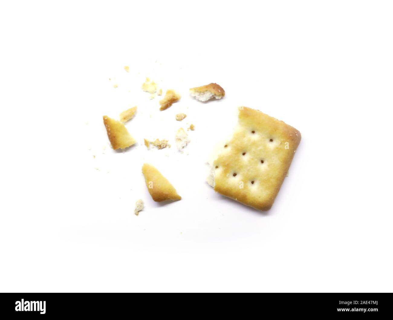 Closeup crushed biscuits isolated on white backgrounds Stock Photo - Alamy
