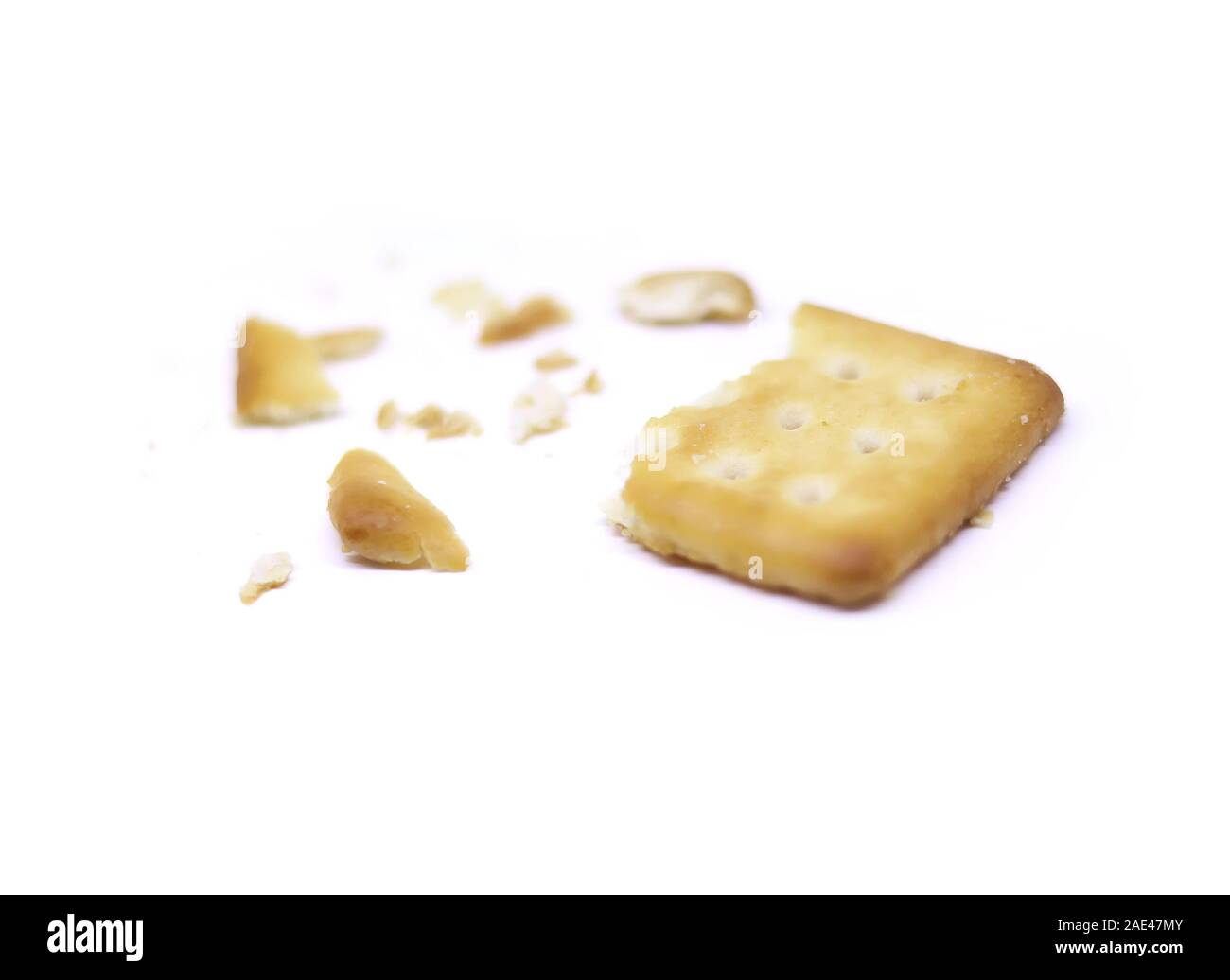 Closeup crushed biscuits isolated on white backgrounds Stock Photo - Alamy