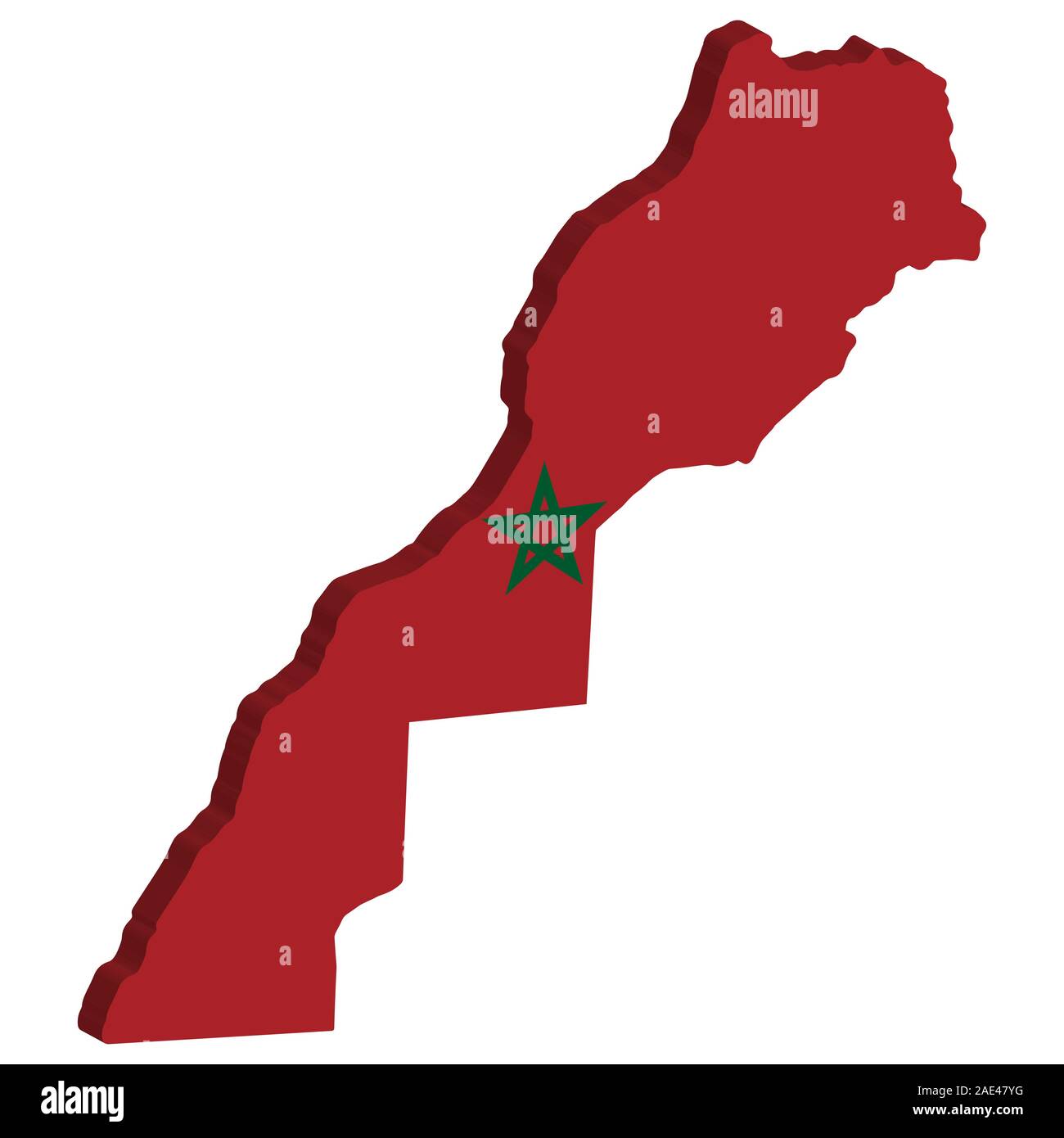 3d Morocco Map Flag Vector Illustration Eps 10 Stock Vector Image And Art
