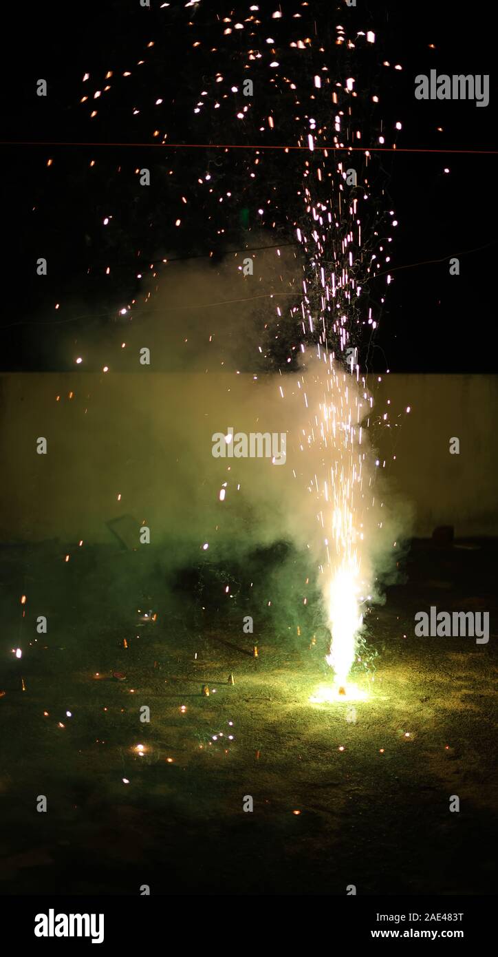 Diwali festival fire works hi-res stock photography and images - Alamy
