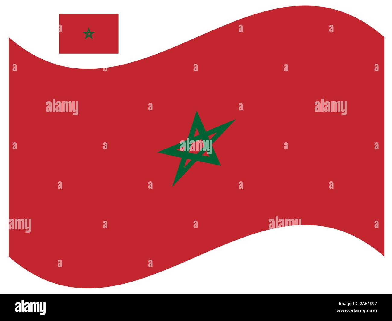 Morocco waving flag Stock Vector Images - Alamy